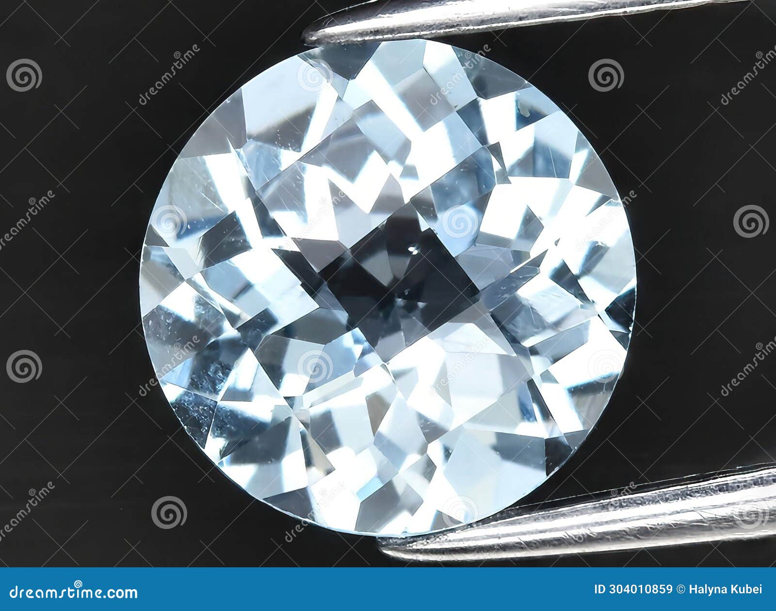 Natural Blue Topaz Gem on the Background Stock Illustration ...