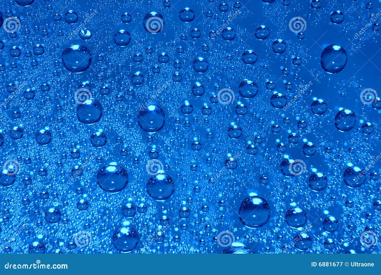 Natural Blue Water Drops Abstract Background. Stock Image - Image of ...