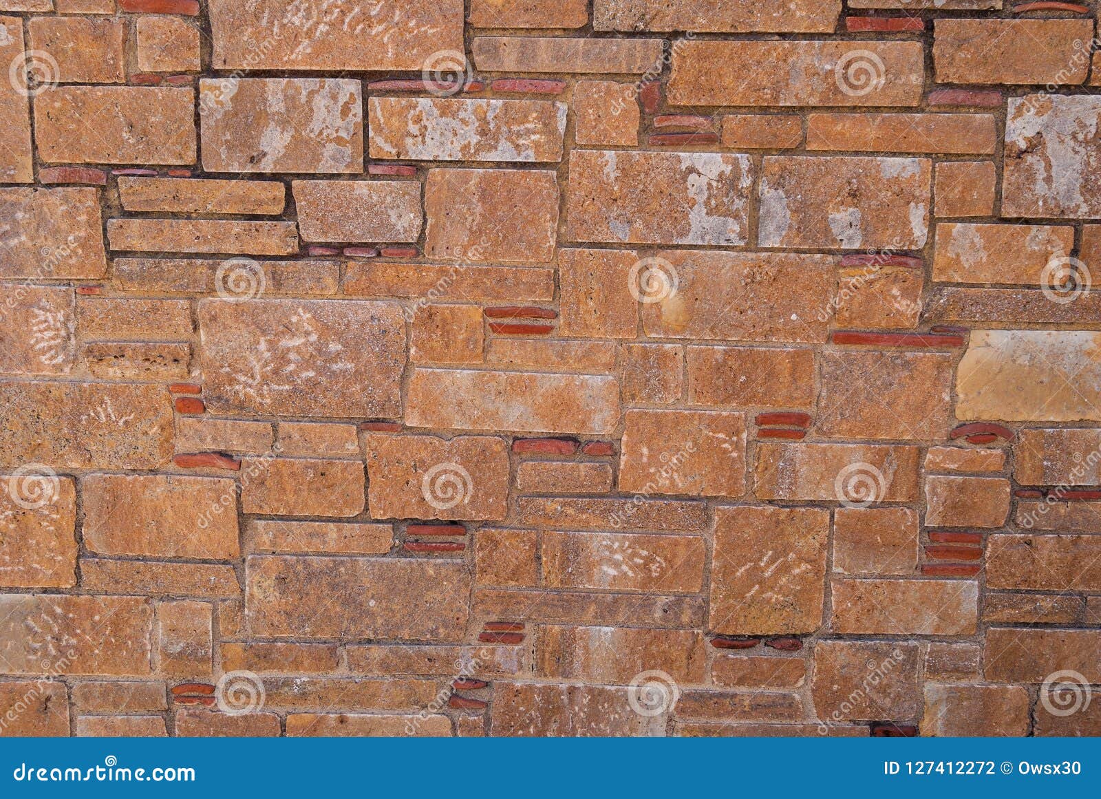Natural Brick Stone Wall Texture Background Facade Surface Stock Photo ...