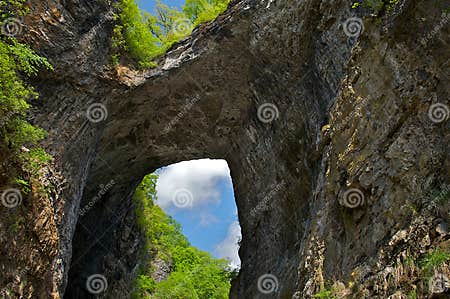 The Natural Bridge. stock photo. Image of tourist, sightseeing - 15544306