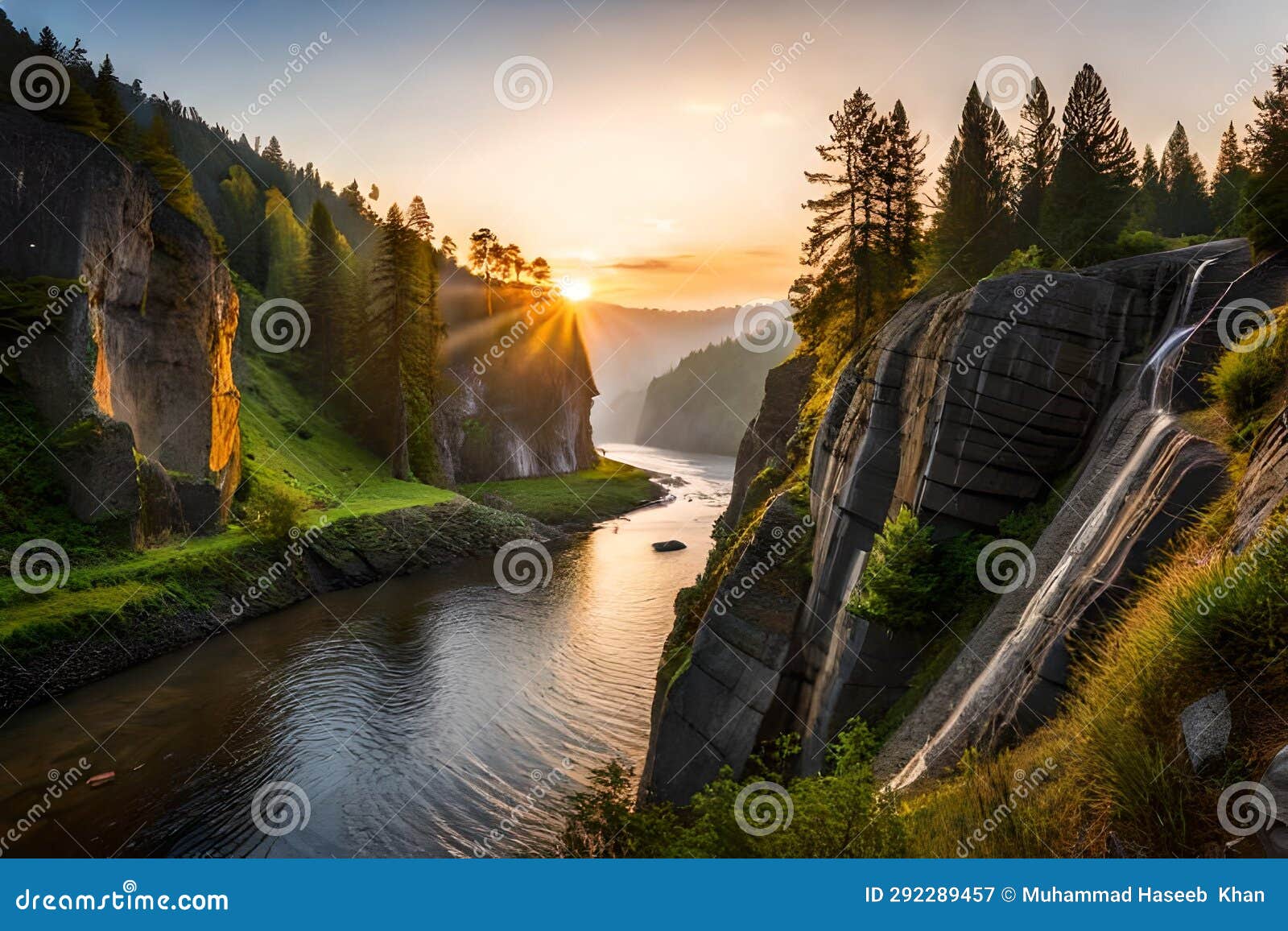 A Natural Bridge Spanning a Narrow River Gorge, Created by the ...
