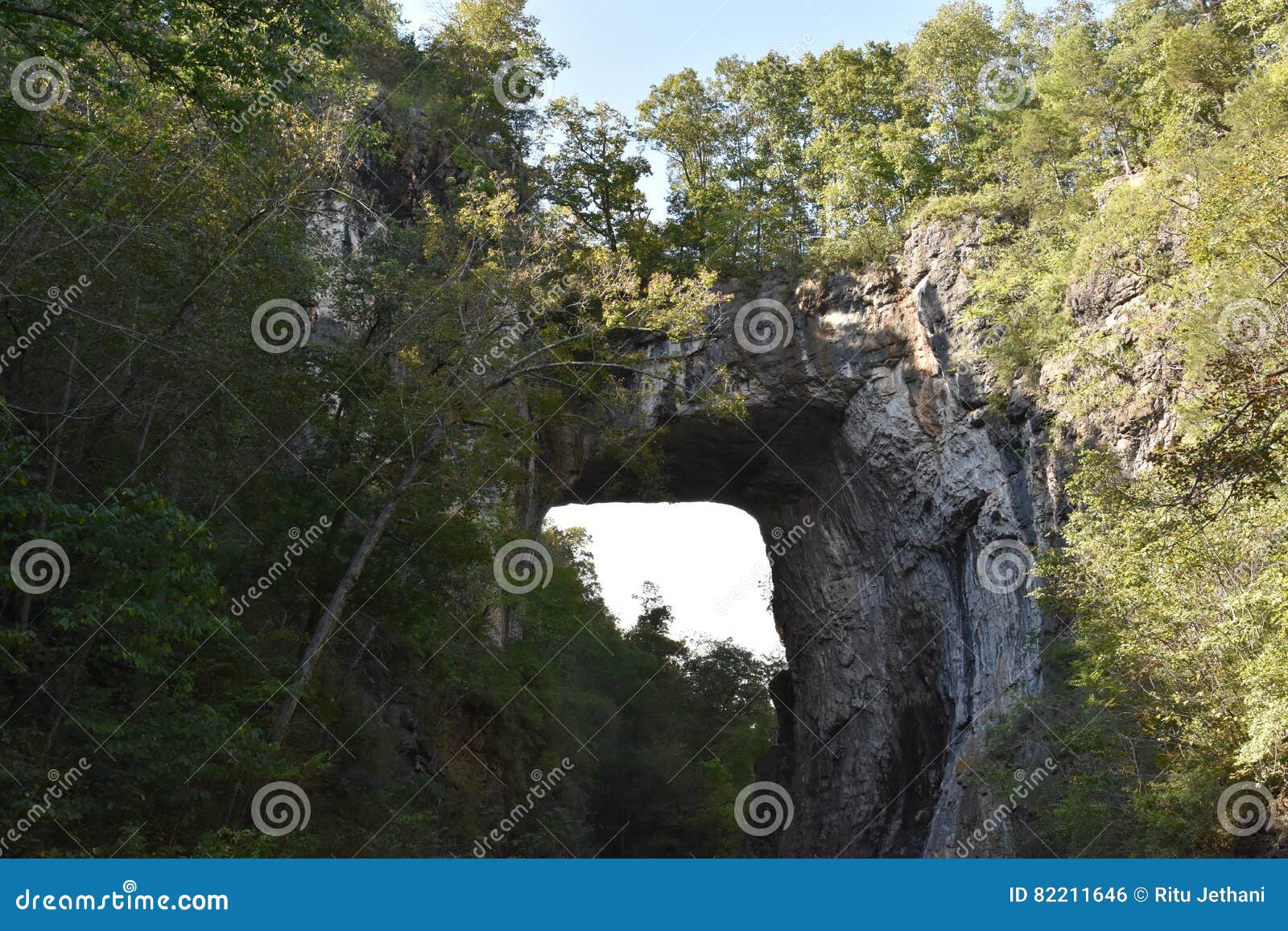 Natural Bridge State Park in Virginia Stock Photo - Image of river ...