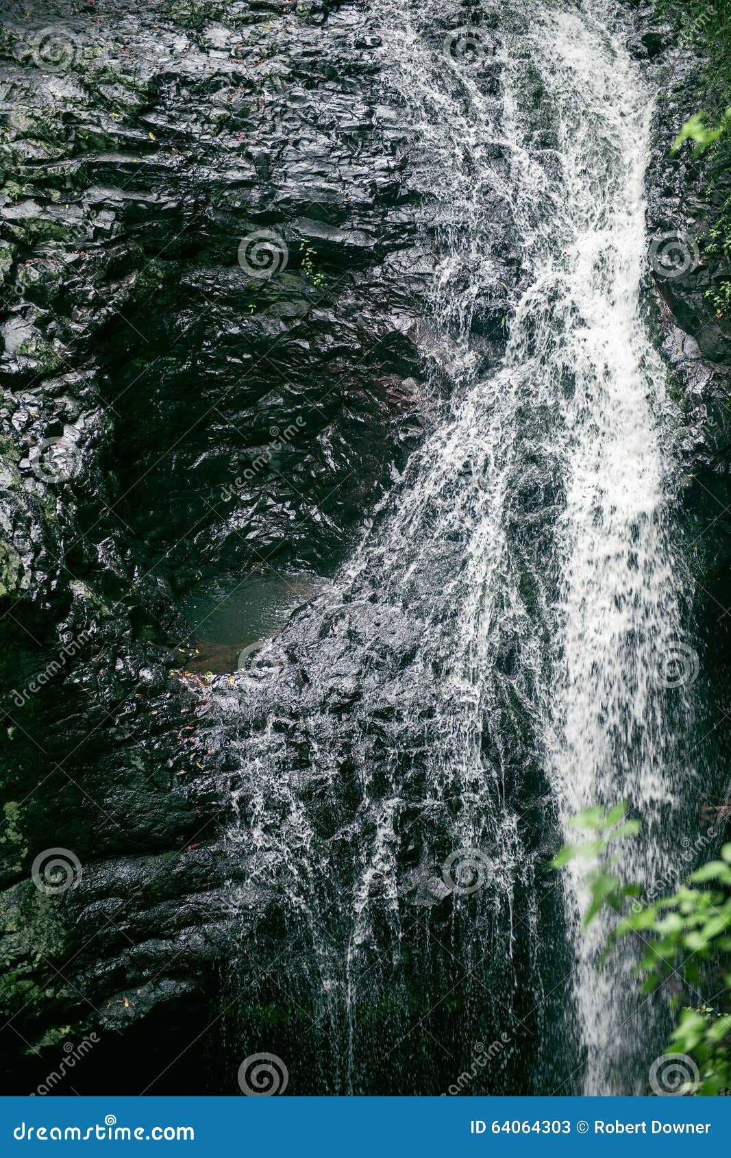 Natural Bridge Waterfall stock image. Image of rock, queensland - 64064303