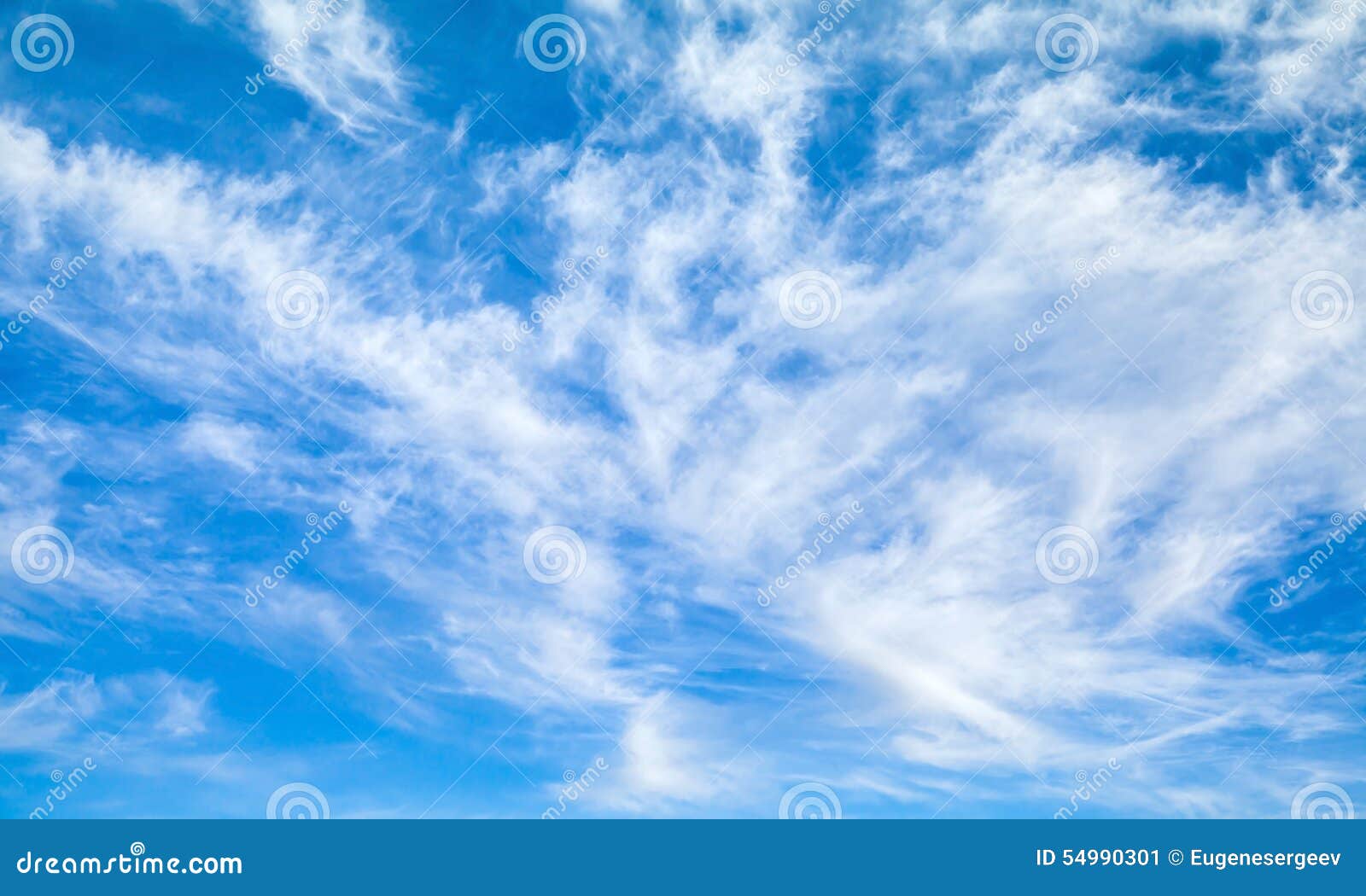 Natural Bright Blue Cloudy Sky Background Stock Image - Image of ...