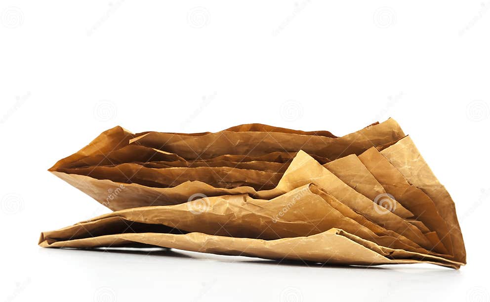 Natural Brown Paper on White Background Stock Image - Image of white ...