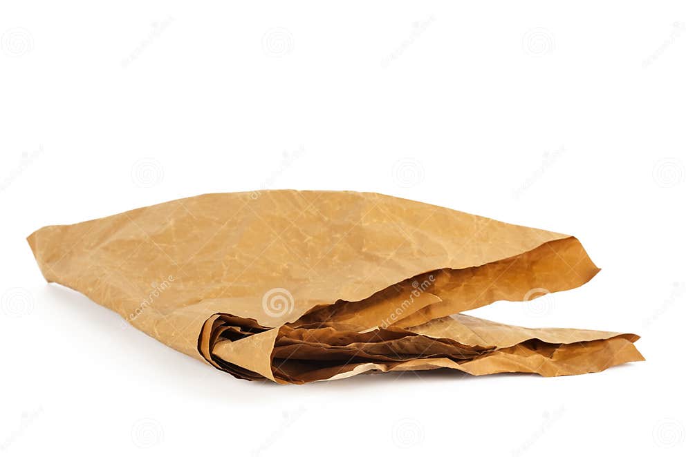 Natural Brown Paper on White Background Stock Photo - Image of kraft ...