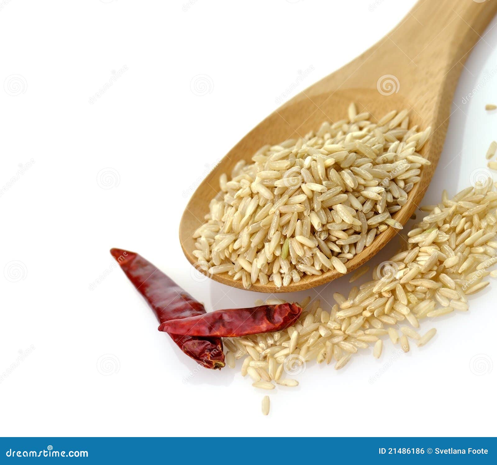 Natural brown rice stock photo. Image of chinese, brown - 21486186