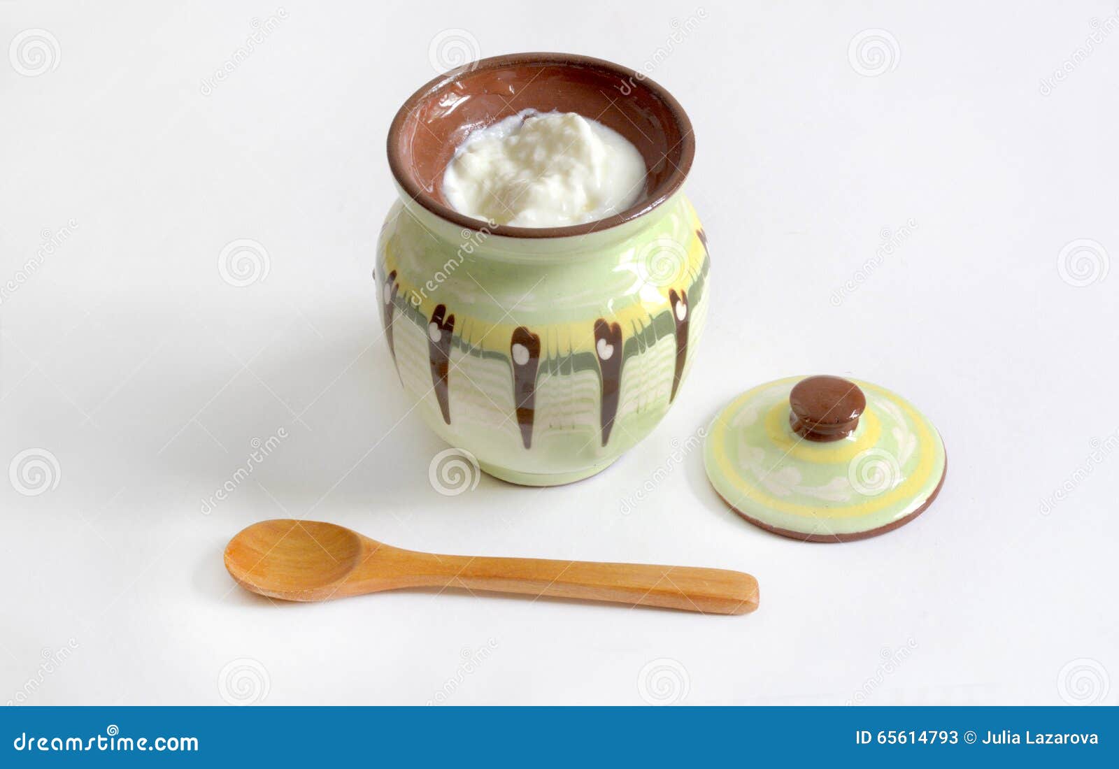 Natural Bulgarian Yoghurt on January 25, 2016 in Sofia , Bulgaria Stock ...