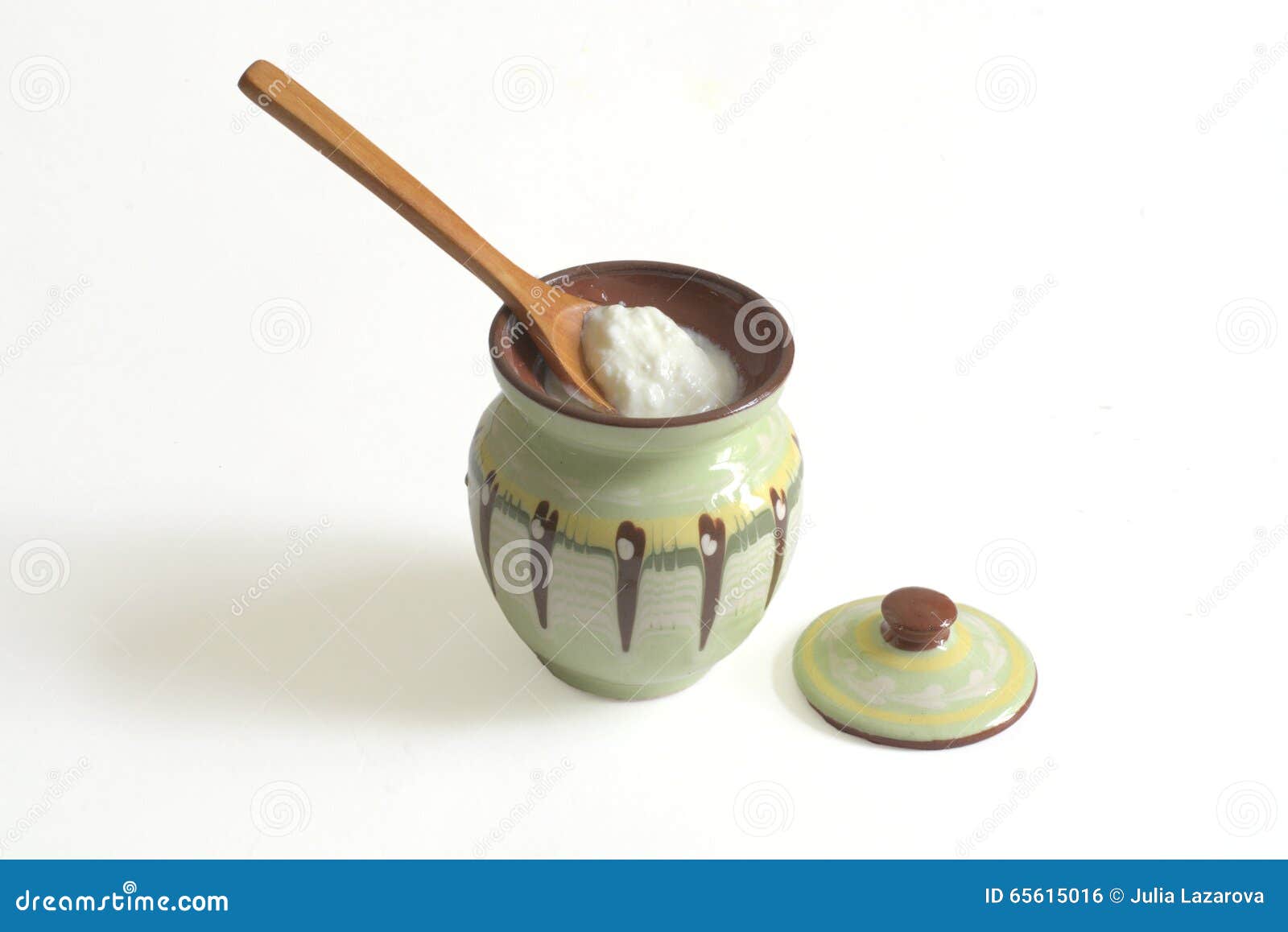 Natural Bulgarian Yoghurt on January 25, 2016 in Sofia , Bulgaria Stock ...