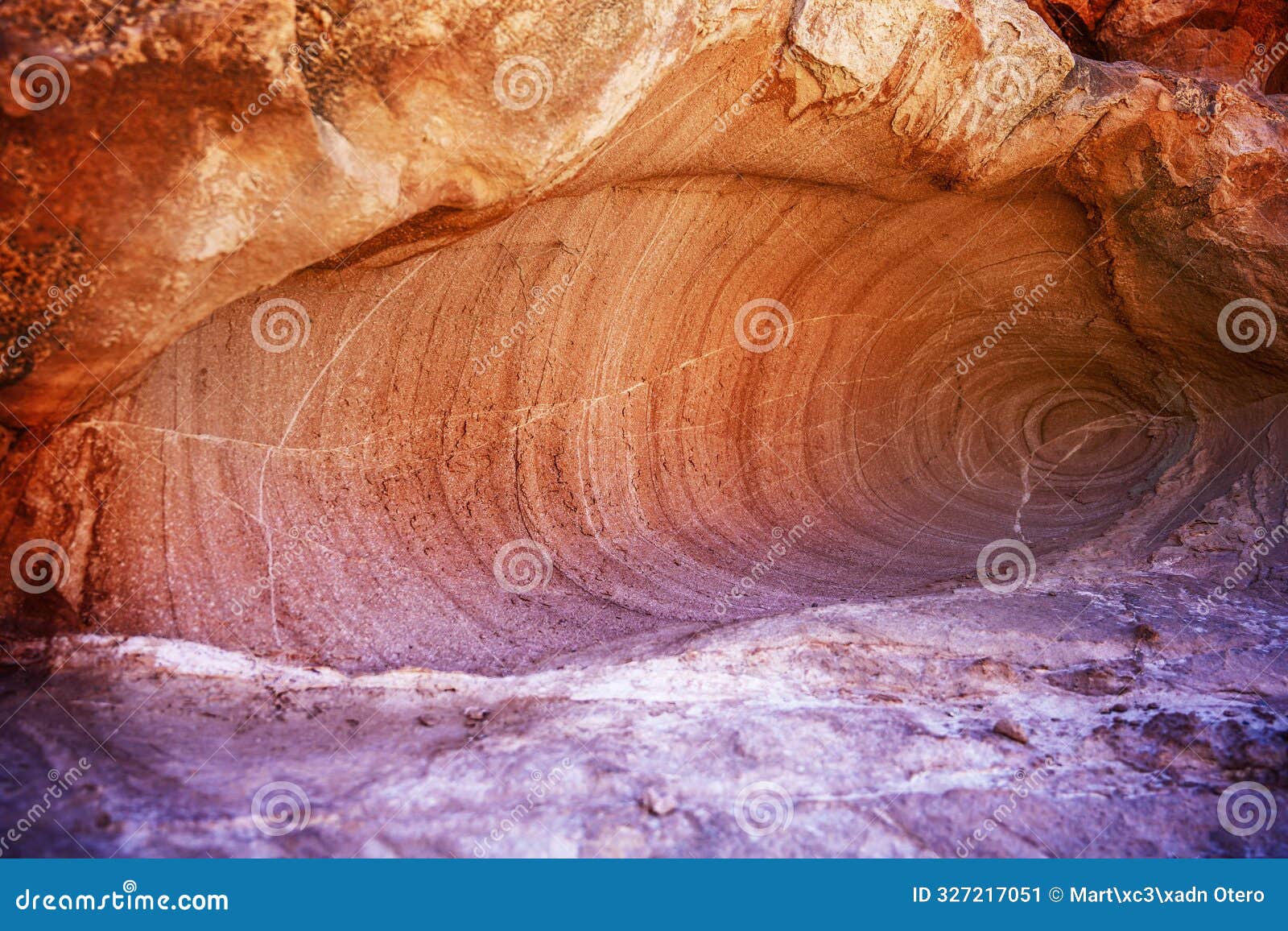 A Cave Formed In Bedrock With A Central Hole Caused By Erosion. Ashabi ...