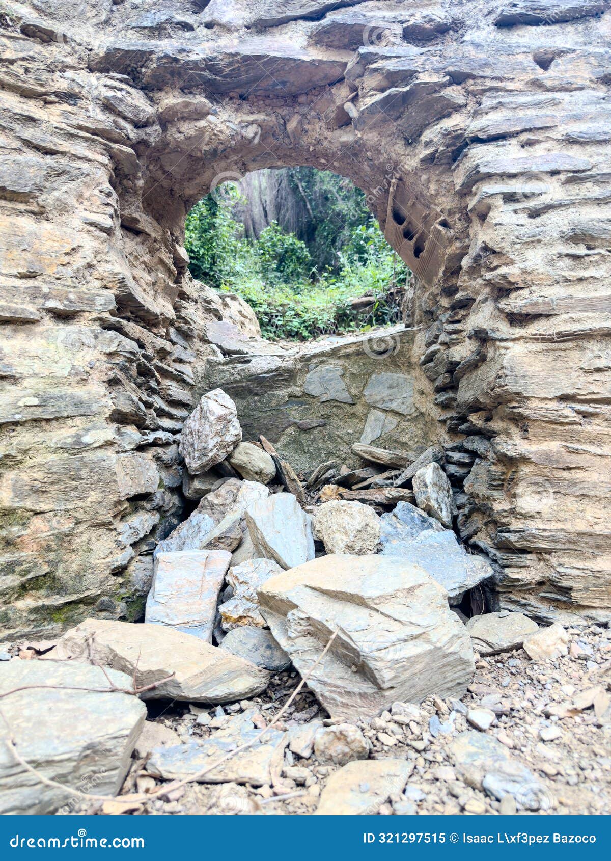 Natural cave in the wall stock image. Image of color - 321297515