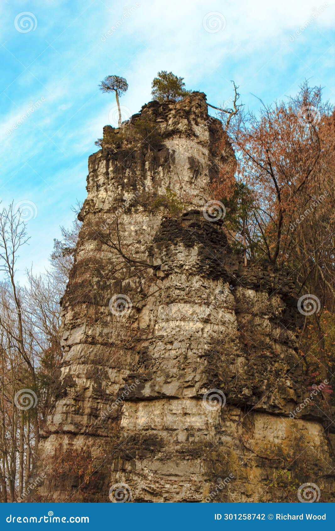 Natural Chimneys in Autumn, Virginia Stock Photo - Image of geology ...