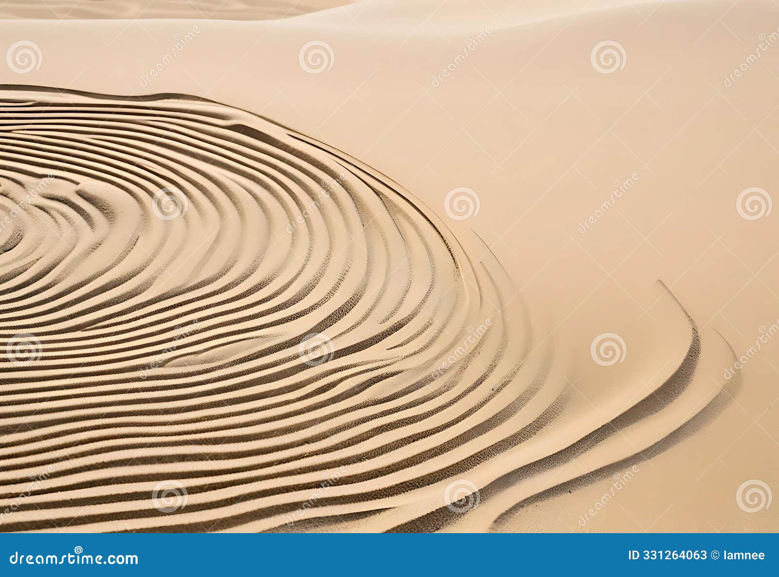 Natural Circular Patterns Formed on Sandy Surface.AI Generated Stock ...