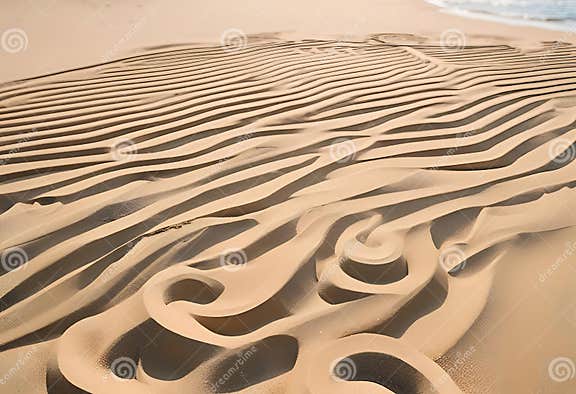 Natural Circular Patterns Formed on Sandy Surface.AI Generated Stock ...