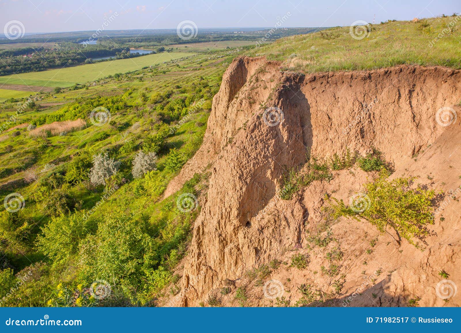 Natural clay cliff stock image. Image of flowing, water - 71982517