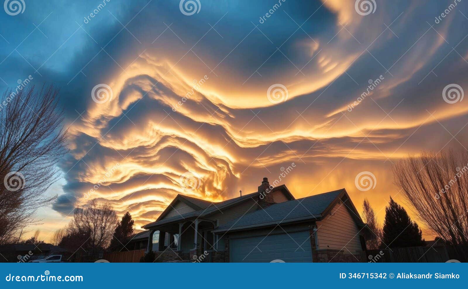 Natural Cloud Patterns Forming a Unique Backdrop in the Sky Stock ...