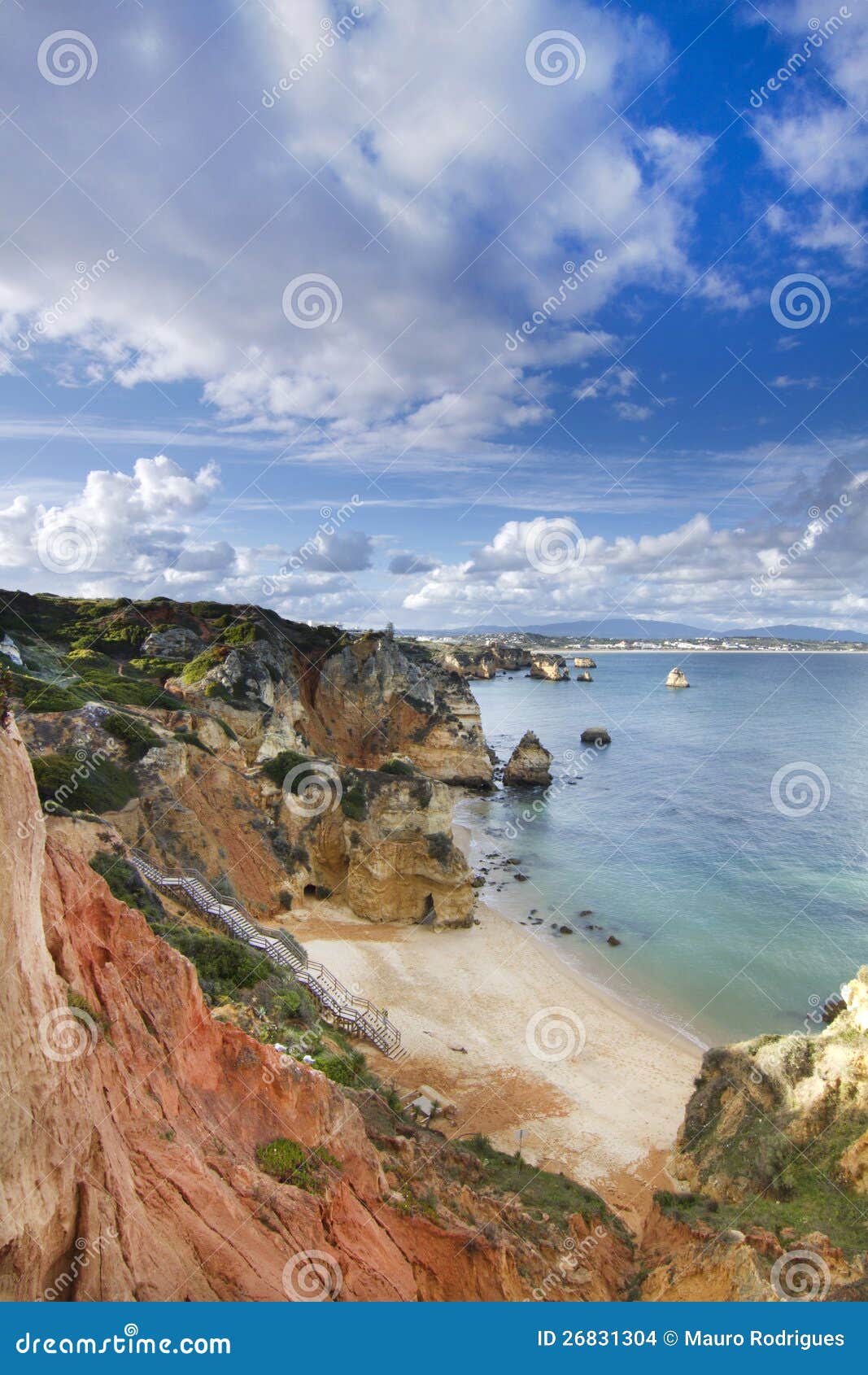 Natural Coastline of Algarve Stock Photo - Image of coastal, cliff ...