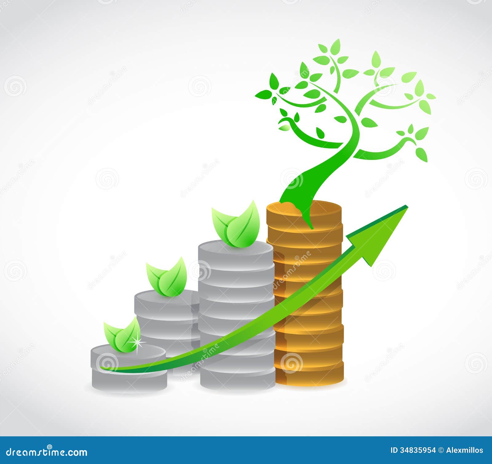Natural Coin Graph Illustration Design Stock Illustration ...