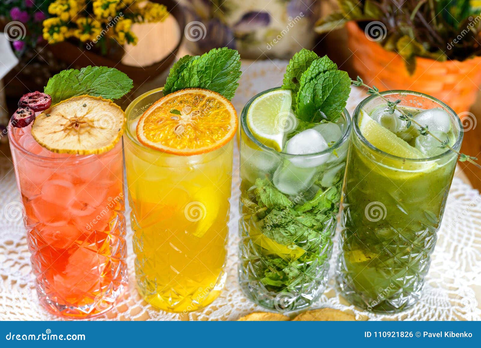 Natural cold drinks stock photo. Image of mint, aroma - 110921826