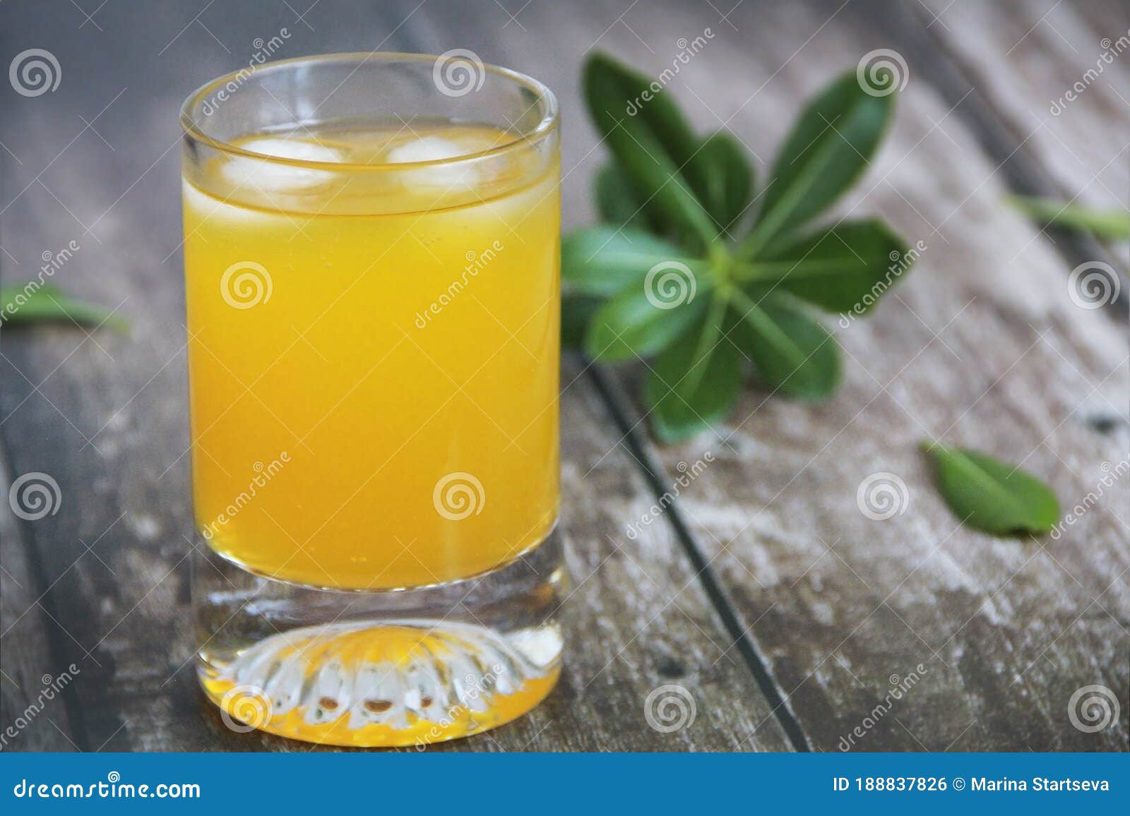 Natural Cold Orange Drink in a Glass Glass Stock Photo - Image of ...
