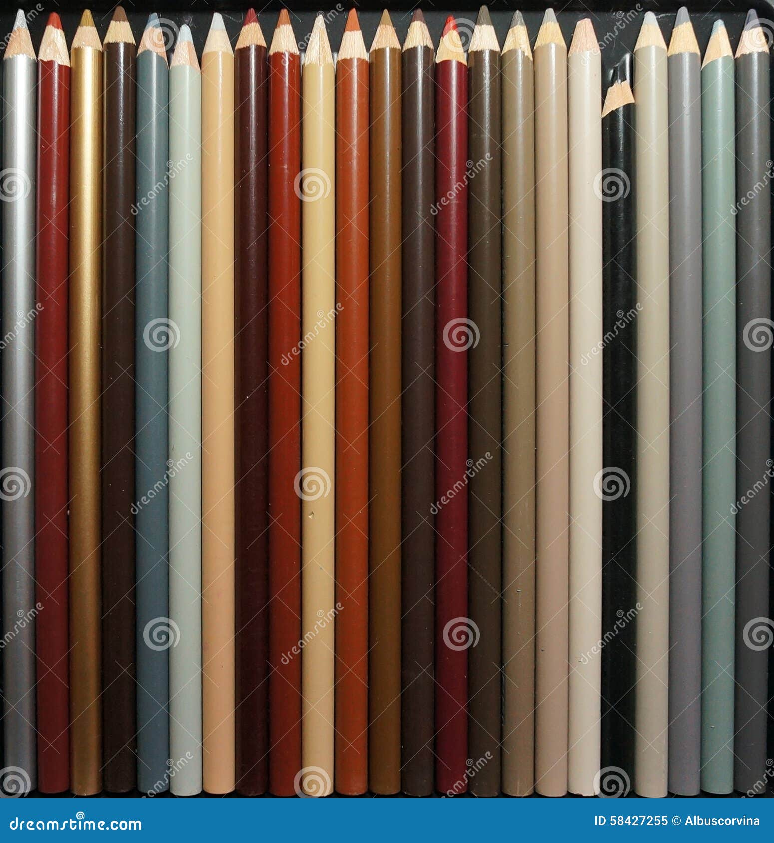 Natural Color Pencil Crayons Stock Image - Image of sharpened, color ...