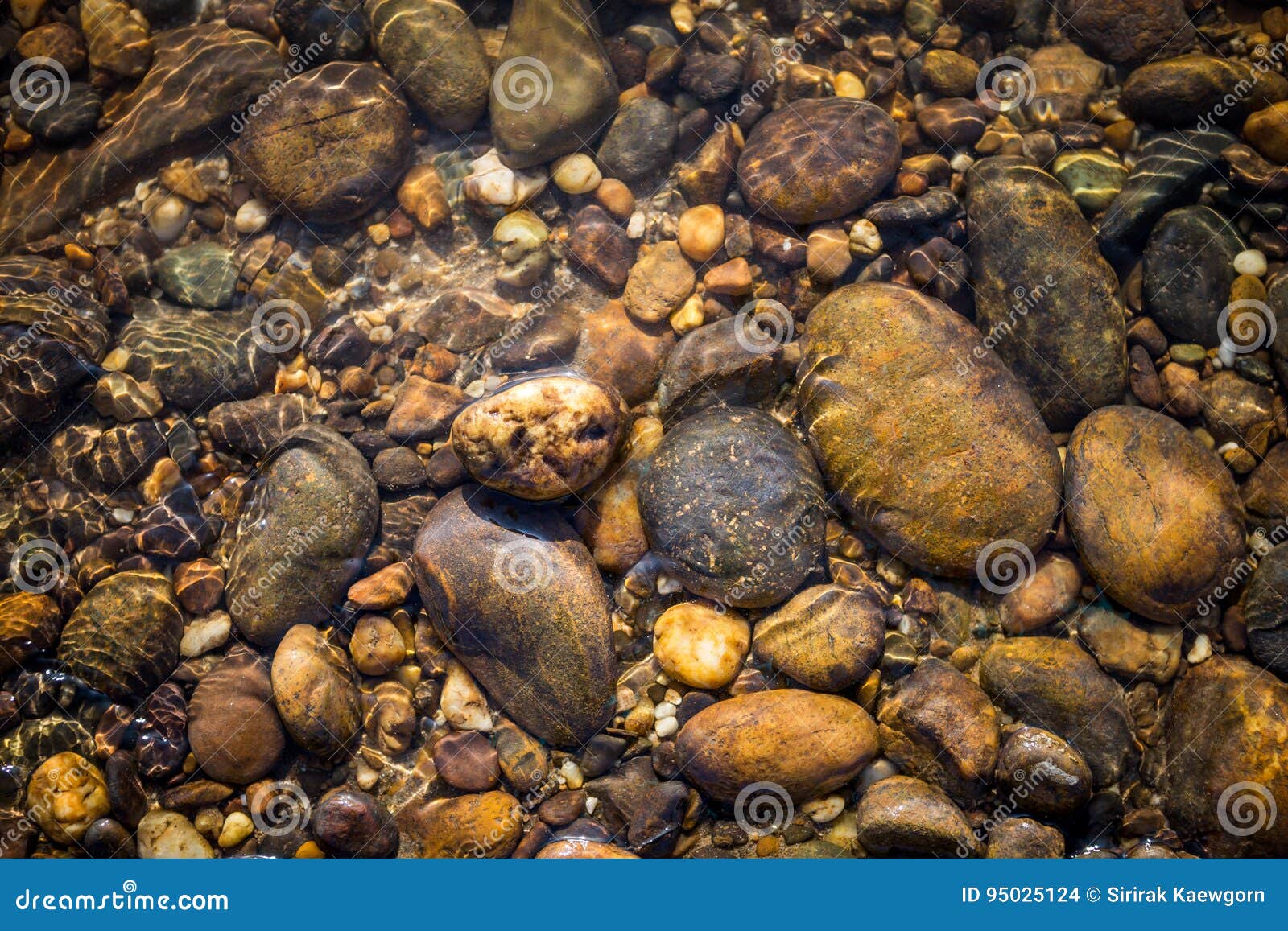 Natural Color Stone Under Clear River Water Stock Photo - Image of ...