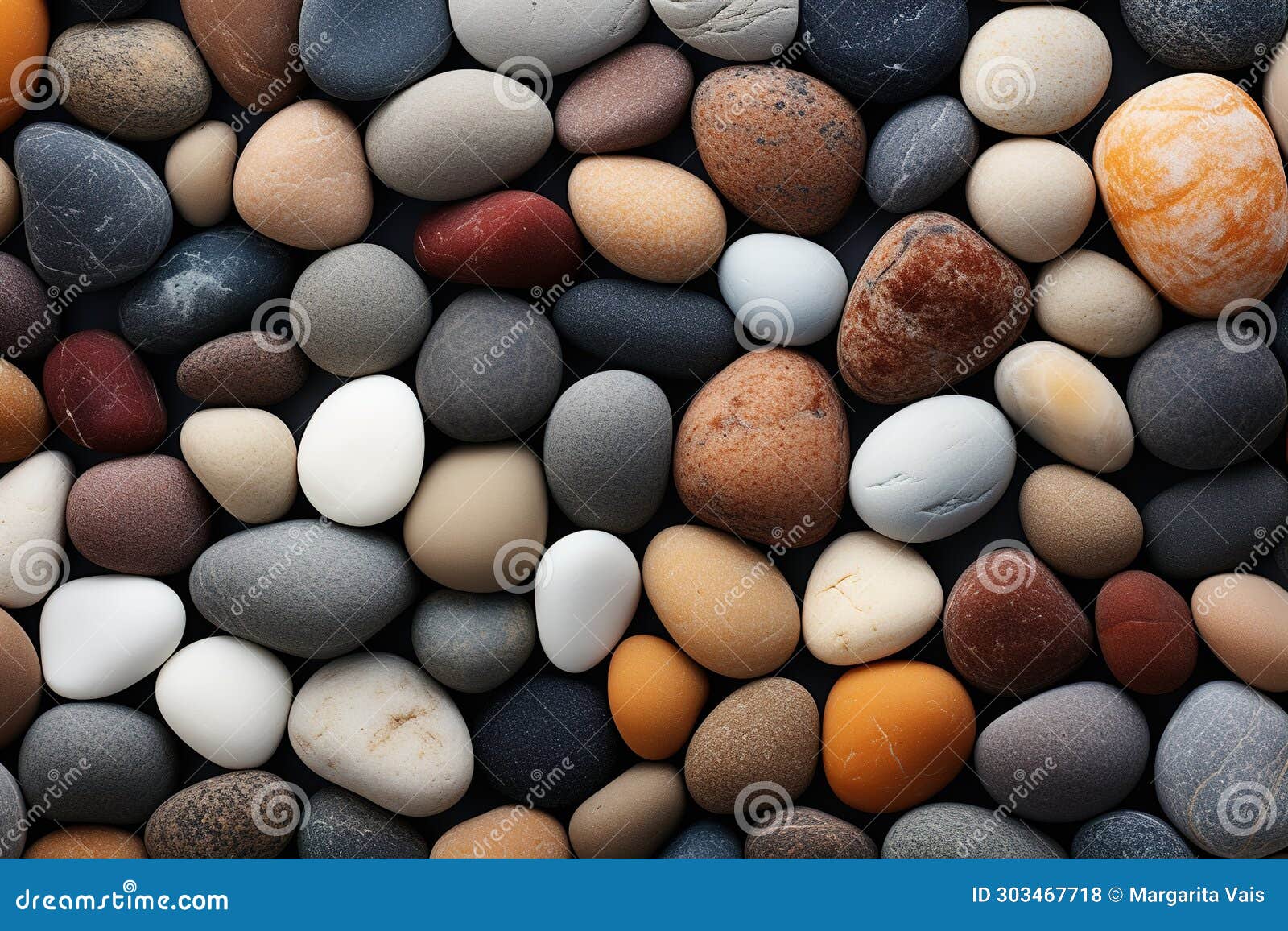 Natural Colors Pebbles Texture Background, Closeup Smooth Stones Stock ...