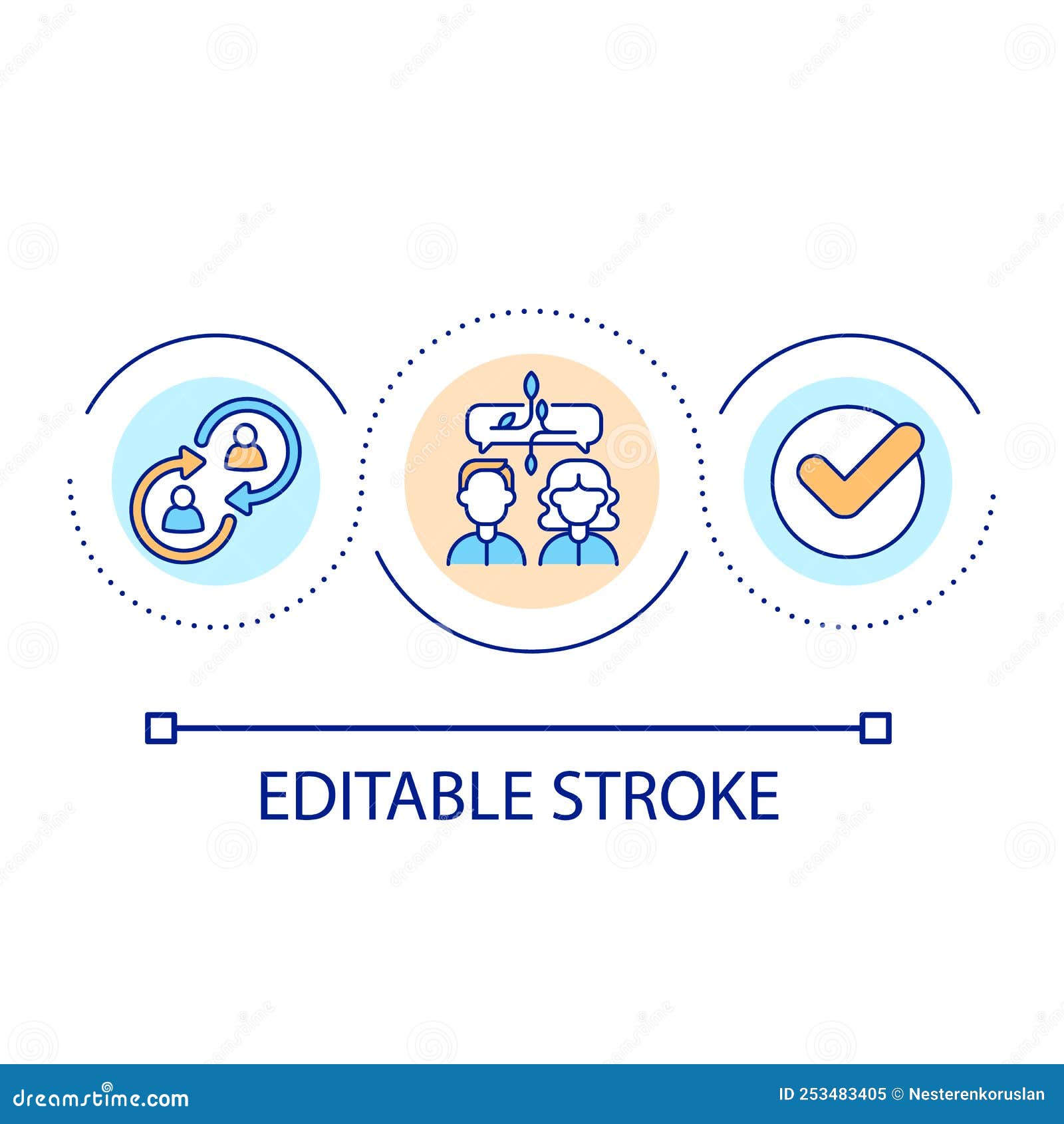 Communication Loop Icon Vector Illustration | CartoonDealer.com #348842756