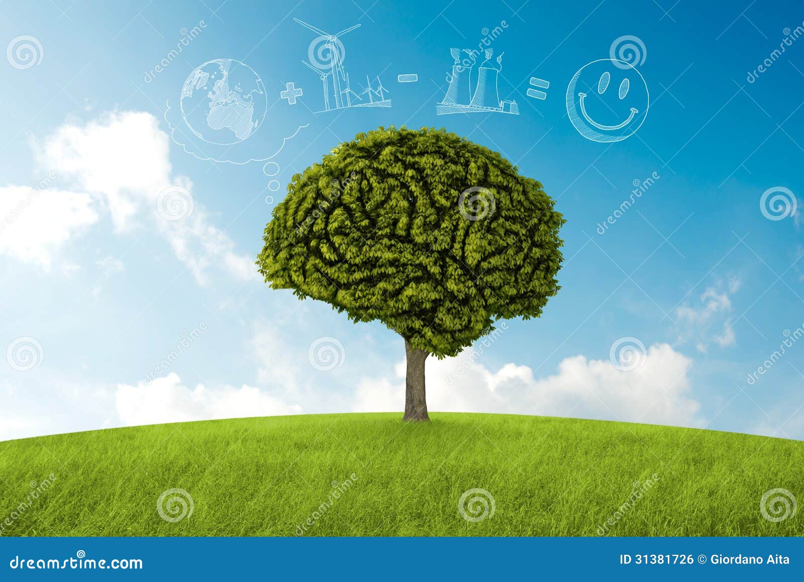 Brain Tree Royalty-Free Stock Photo | CartoonDealer.com #68213277