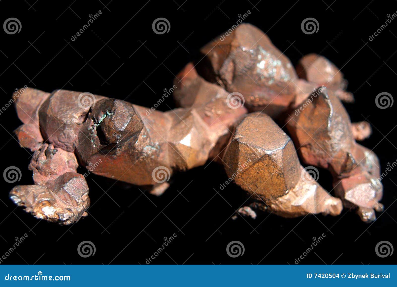 Natural copper crystals stock photo. Image of closeup - 7420504