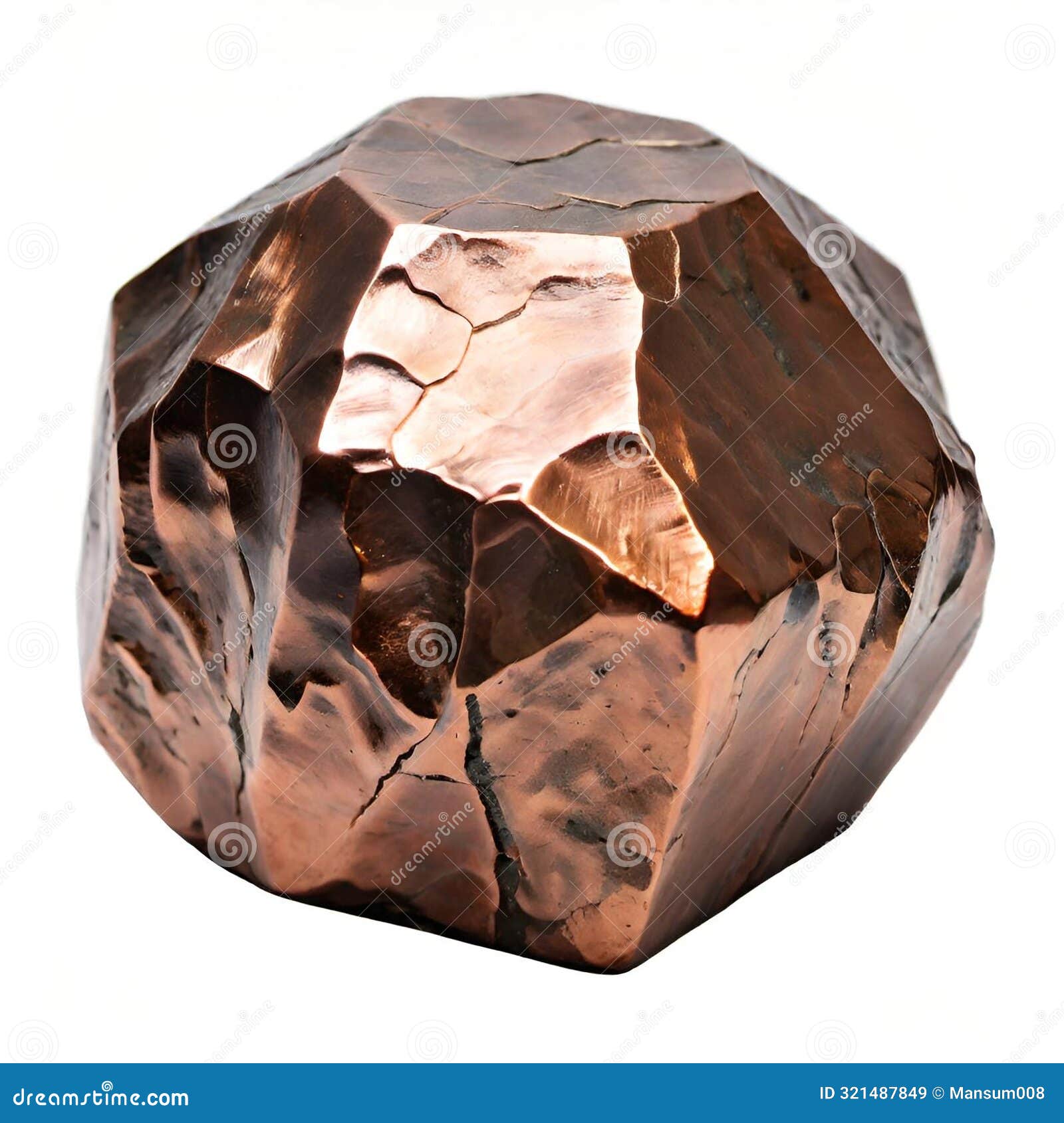 Natural Copper Crystals With Blue Inclusions On Matrix, Generative Ai ...