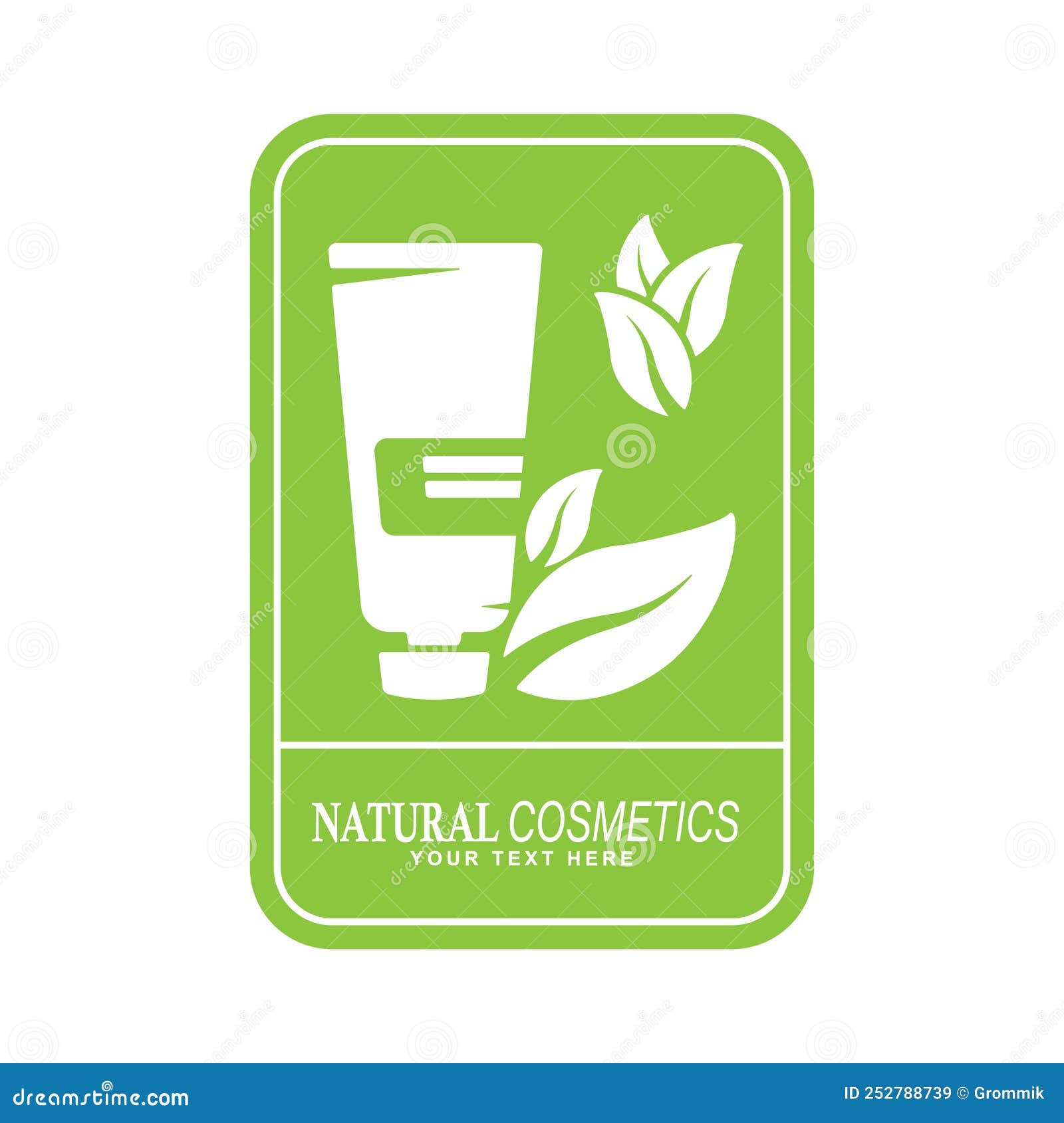Natural Cosmetics. Template for a Logo, Emblem, Label or Sticker Stock ...