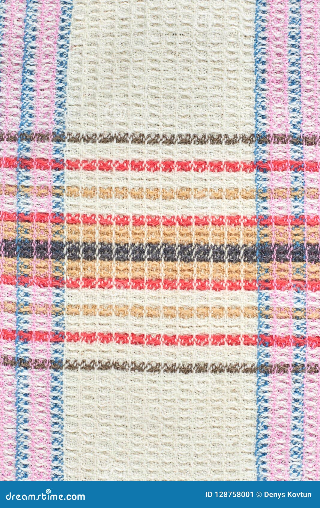 Natural Cotton Waffle Cloth Texture. Stock Image - Image of doily ...