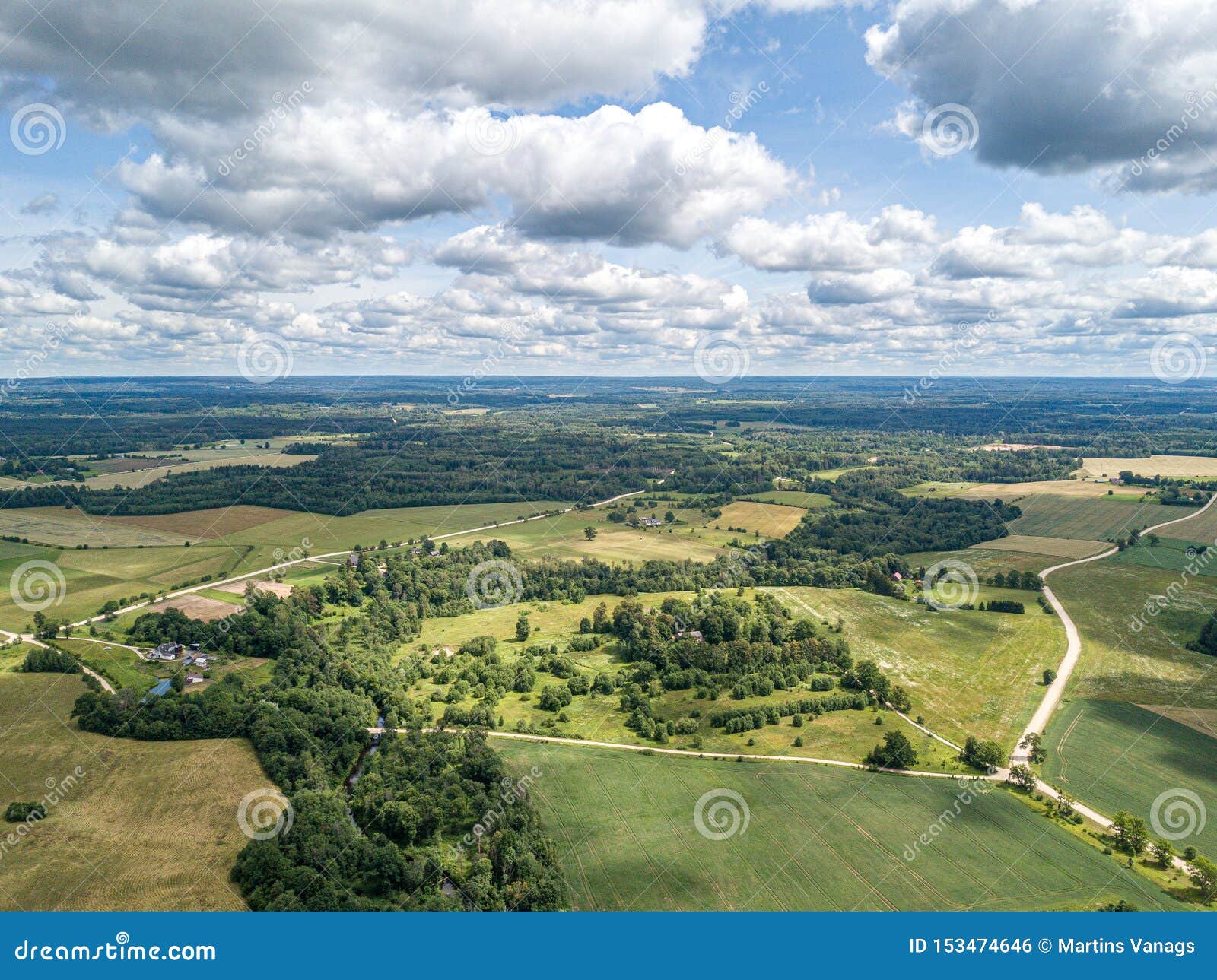 Natural Countryside View in Summer Evening Stock Photo - Image of grass ...