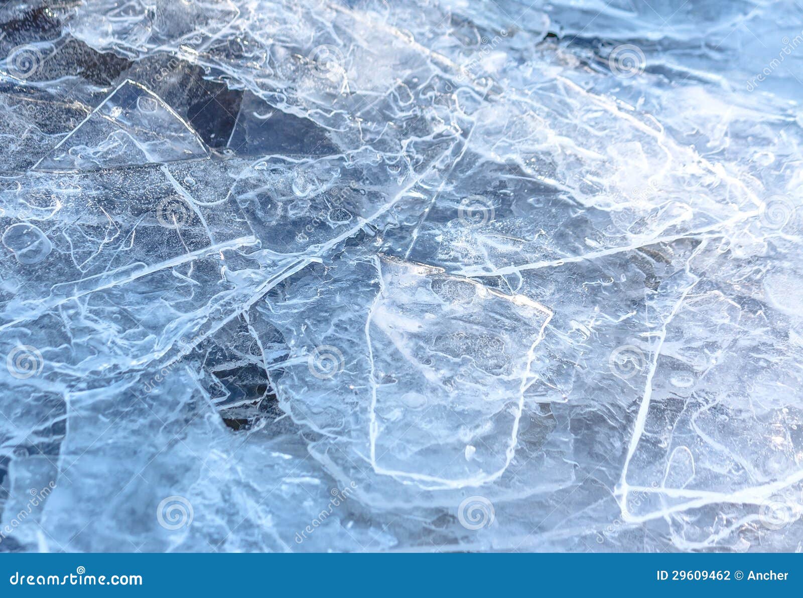 Natural Cracked Ice Texture on River in Spring Stock Photo - Image of ...