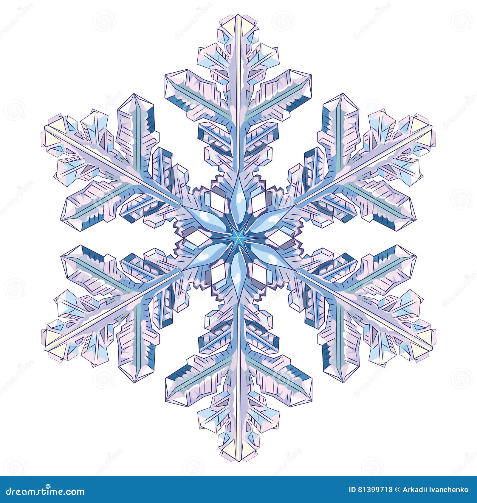Natural crystal snowflake stock vector. Illustration of season - 81399718