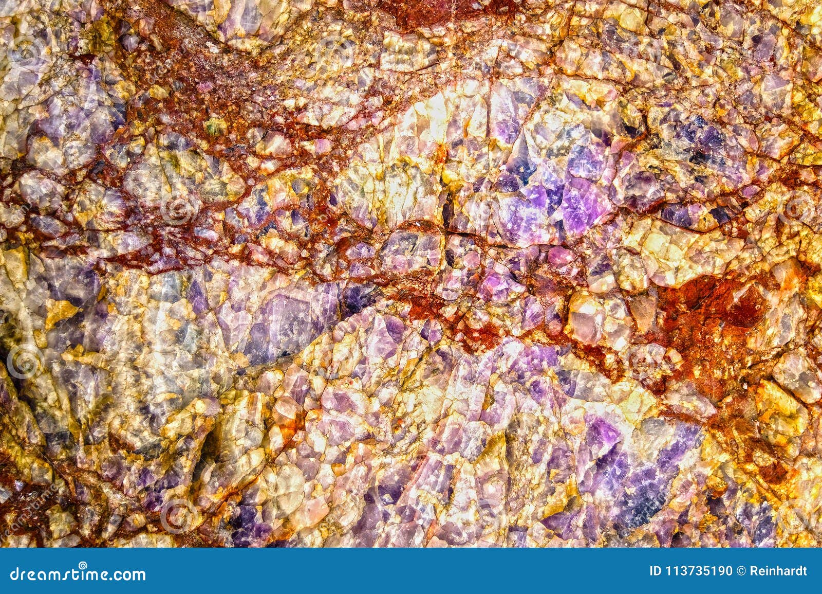 Crystal, Cross Section with Different Elements. Stock Photo - Image of ...