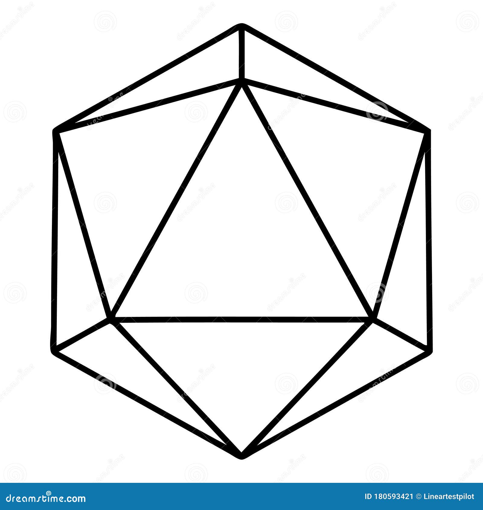 Natural 20 D20 Dice Roll Illustration Stock Vector - Illustration of ...