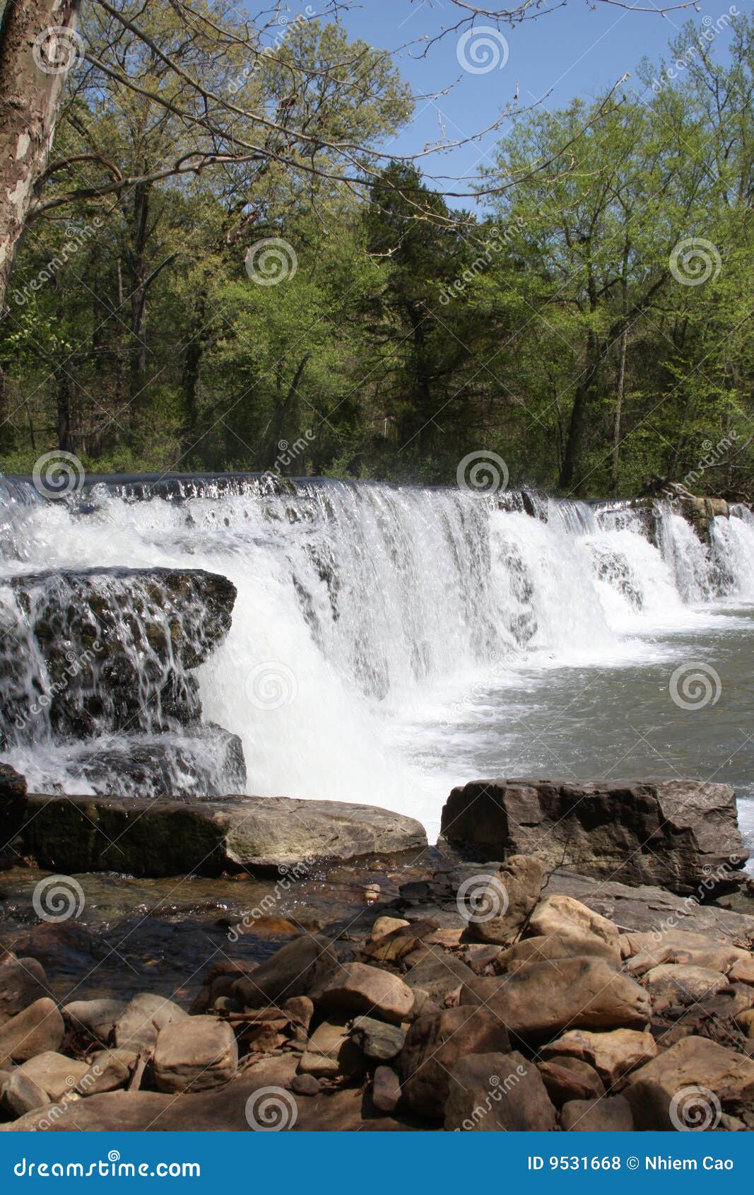 Natural Dam Waterfall stock photo. Image of waterfall - 9531668