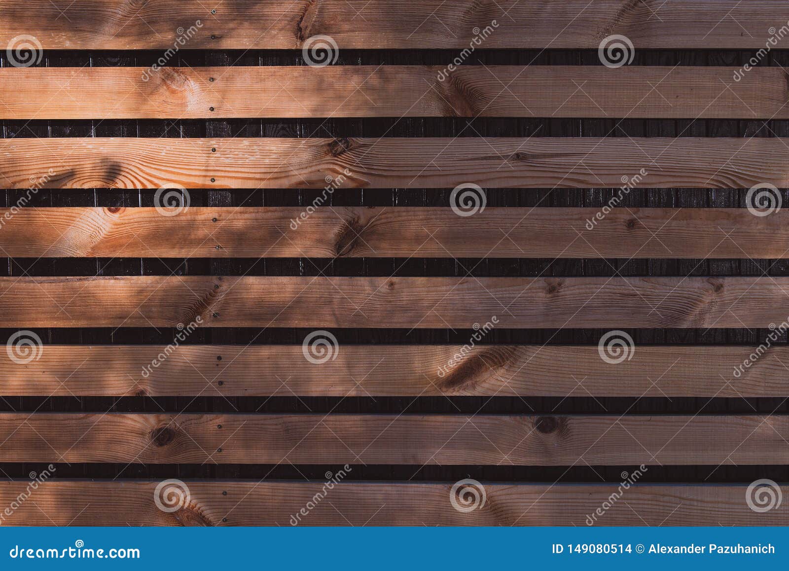 Natural Dark Wooden Planks with Sun Ray. Stock Photo - Image of board ...
