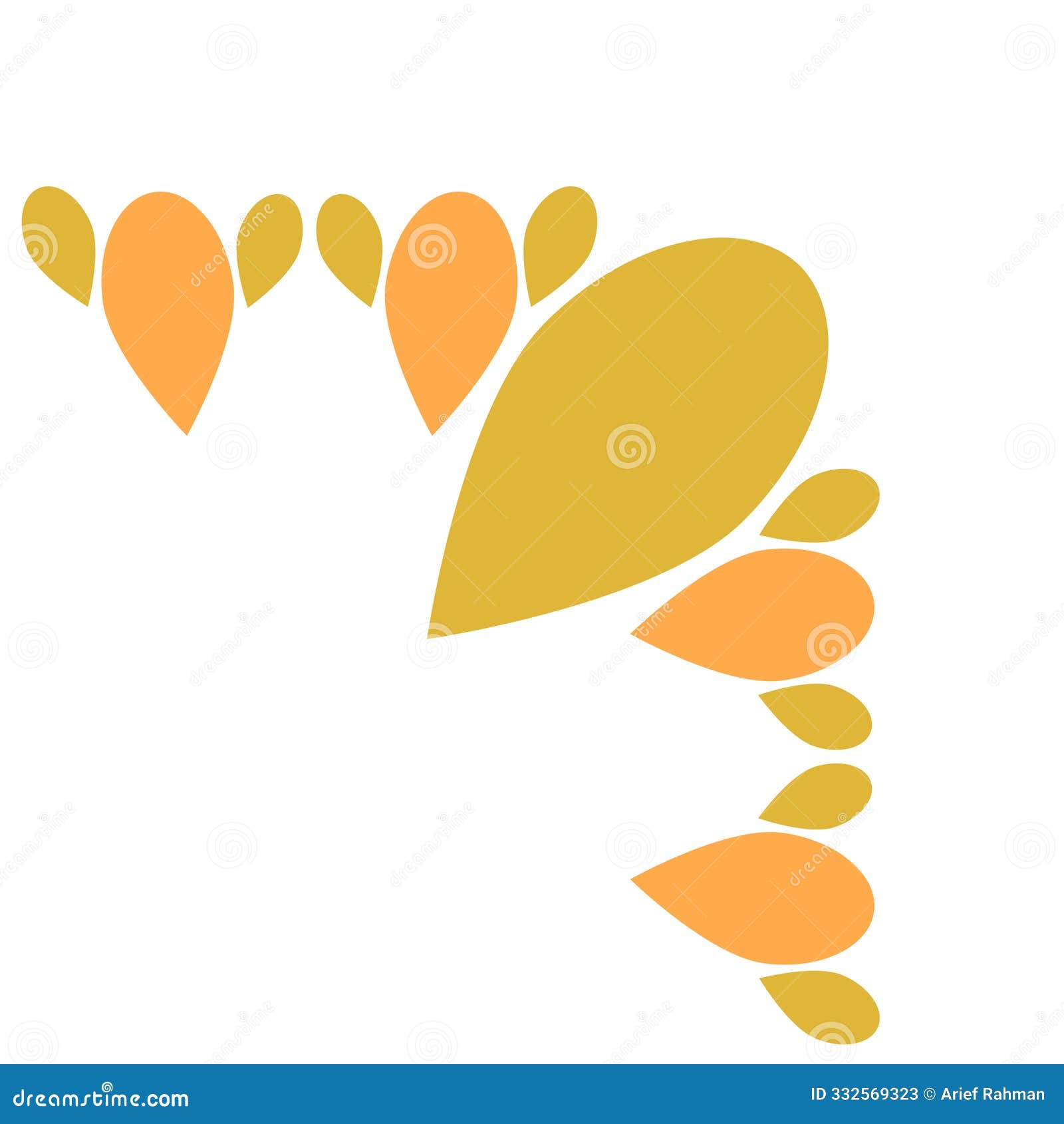 Natural Decorative Frame Corner Isolated on White Background Stock ...