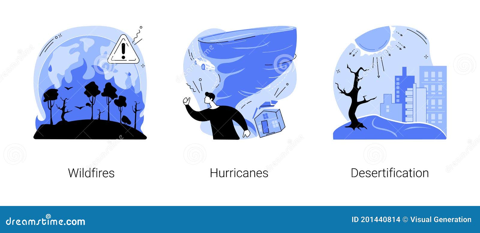 Natural Disaster Abstract Concept Vector Illustrations. Stock Vector ...