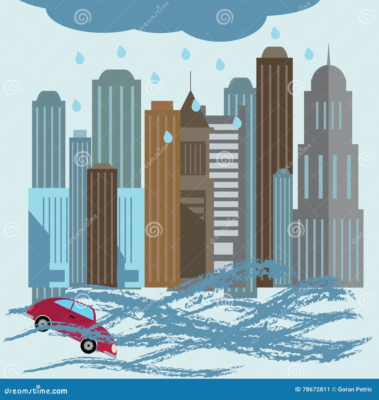 Natural Disaster Catastrophe .Flood Disaster Concept Illustration ... Natural Disaster Catastrophe .Flood Disaster Concept Illustration ...
