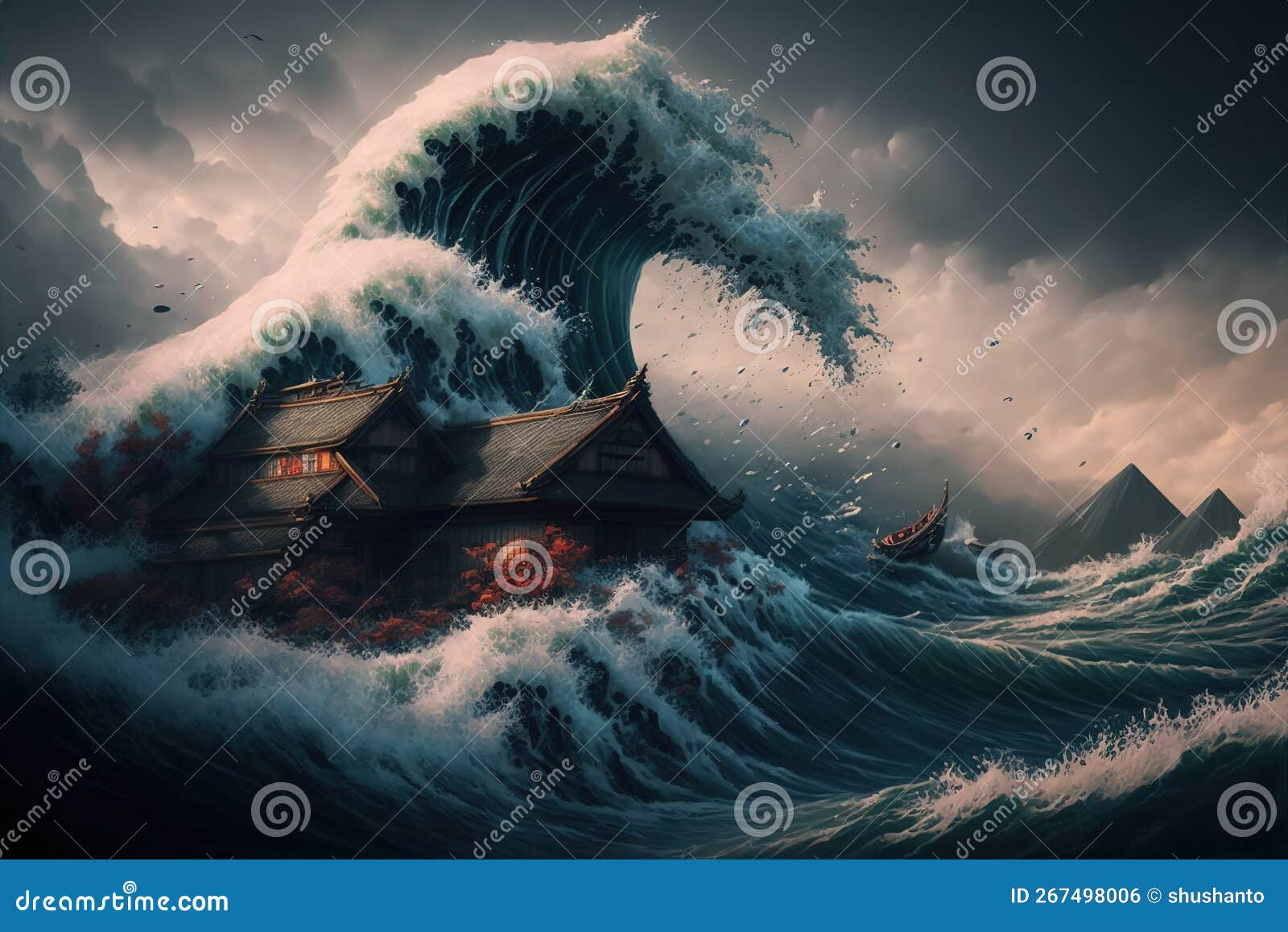 Natural Disaster about To Hit the City Stock Illustration ...