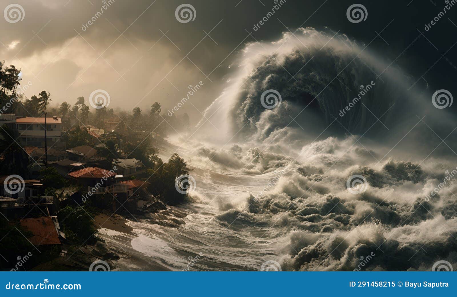 Natural Disasters that Attack Settlements, Ai Generative Stock ...