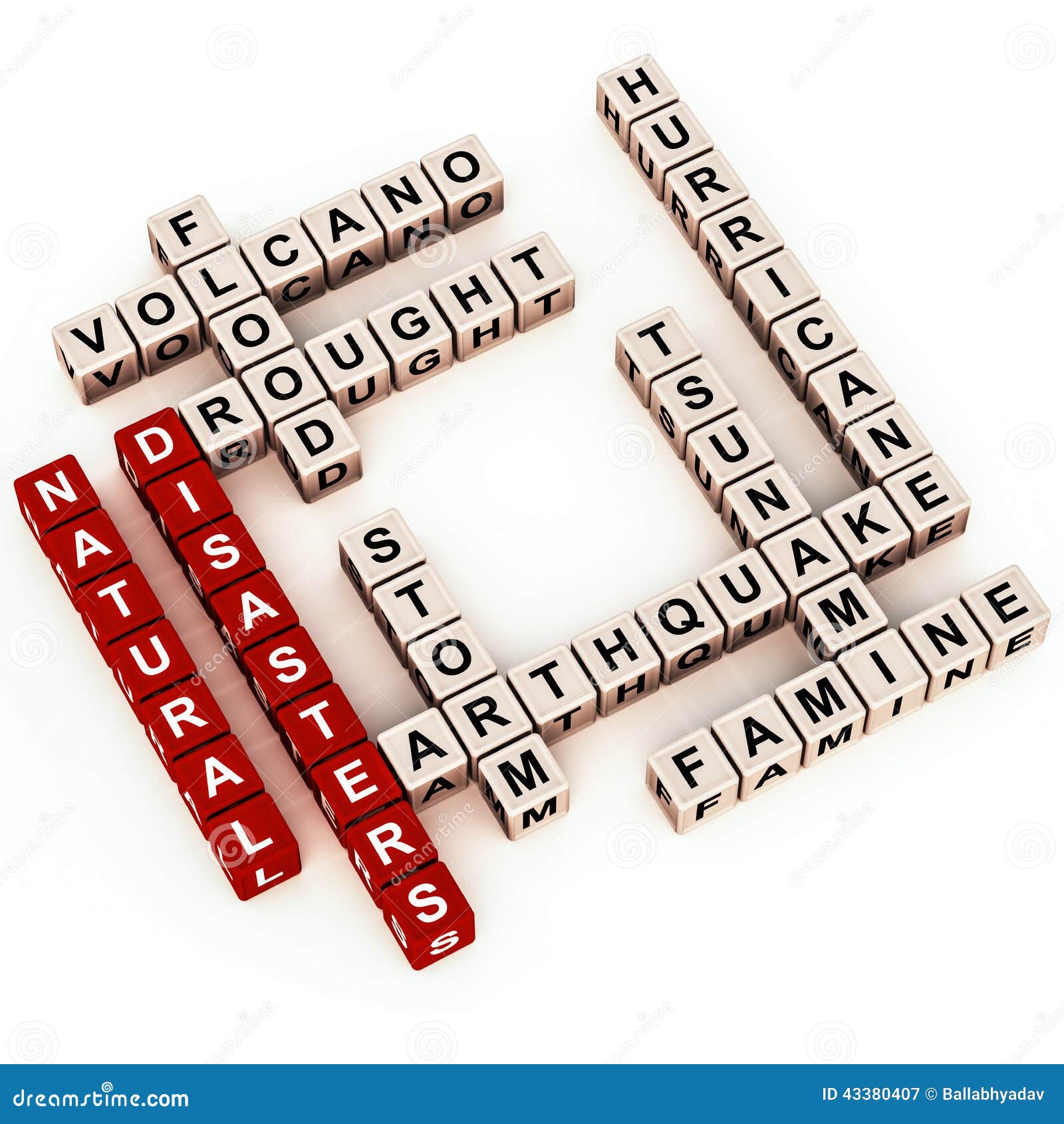 Natural disasters stock illustration. Illustration of words - 43380407