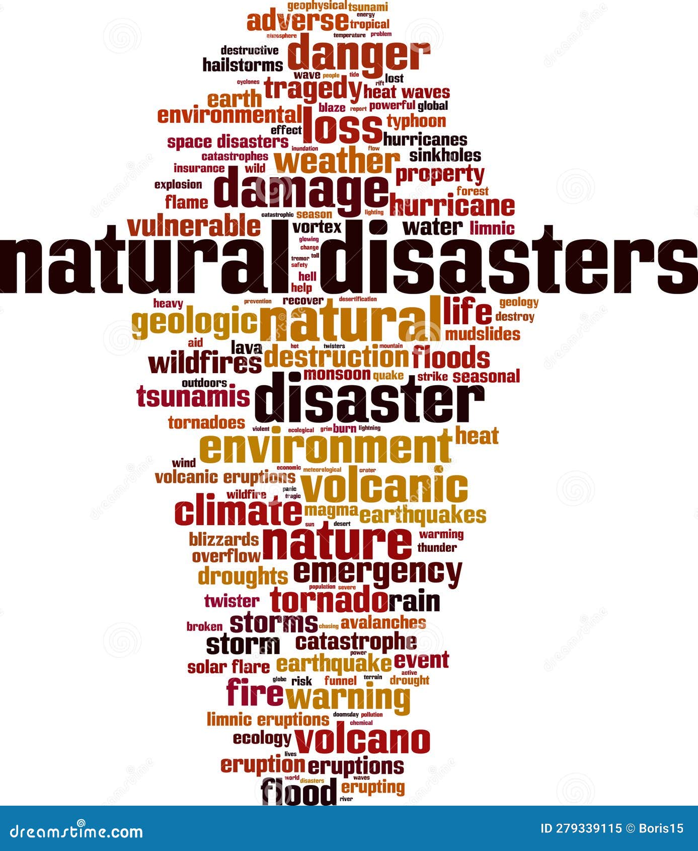 Natural Disasters Word Cloud Stock Vector - Illustration of vulnerable ...