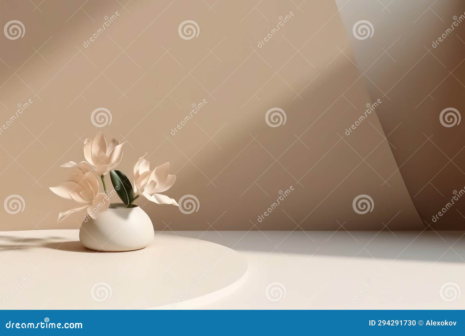 Natural Display Background with Texture and Shadow AI Generated Stock ...