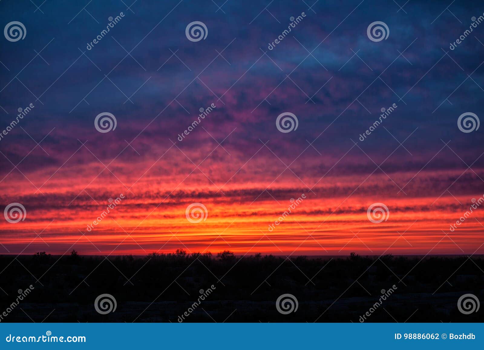 Natural Dramatic Sunset stock photo. Image of light, agriculture - 98886062