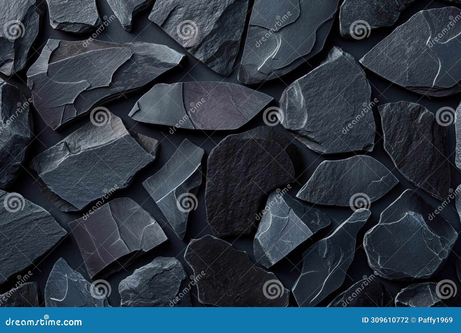 Natural Elegance. Slate Stone Pieces Arranged in Textured Pattern ...